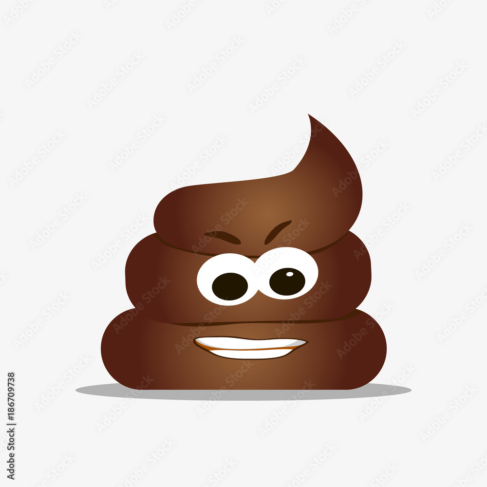 poop emoticon smileys isolated on white background Stock Vector | Adobe ...