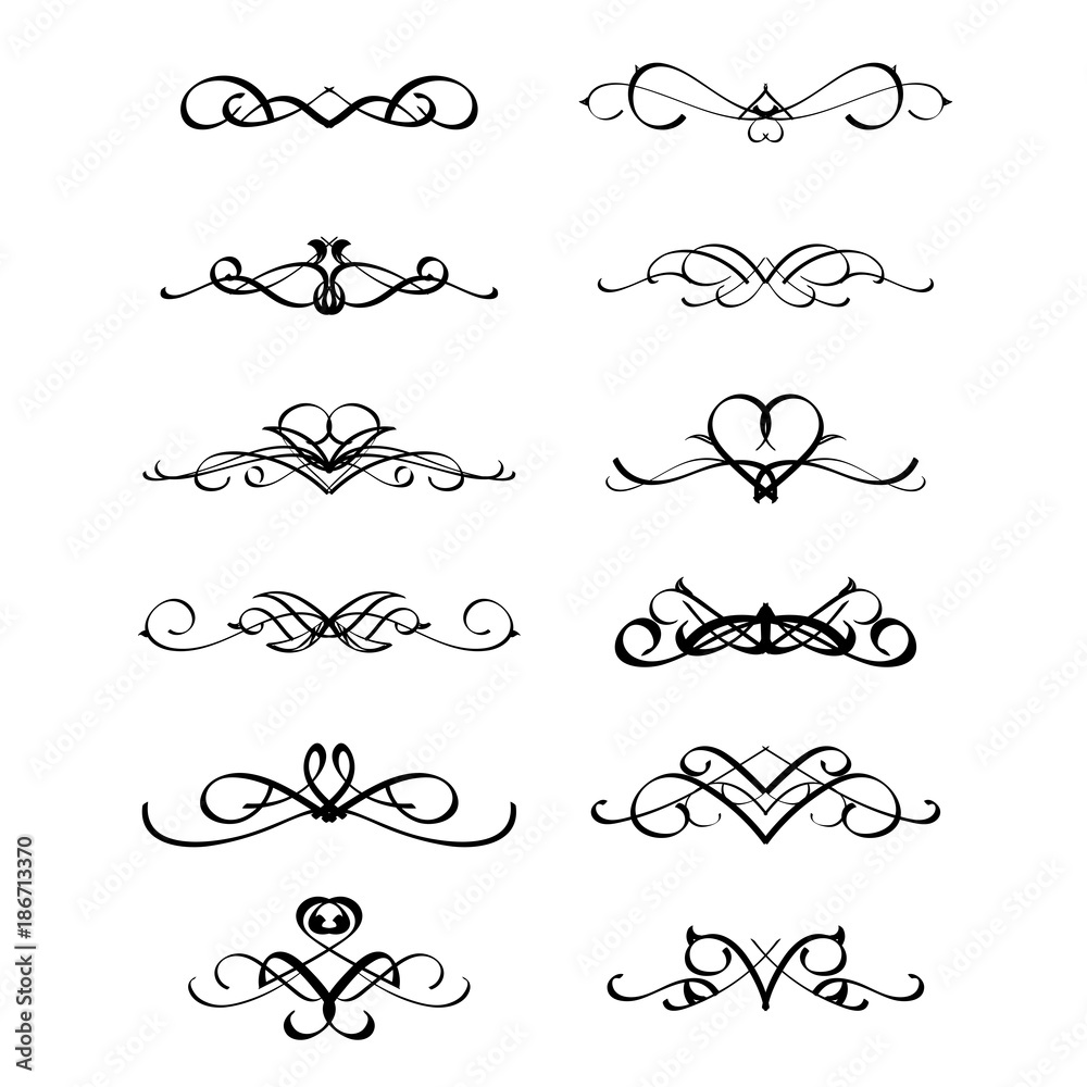 Calligraphy Borders Transparent Background