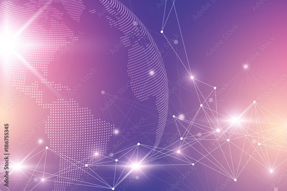 Big data complex world globe. Graphic abstract background communication ...