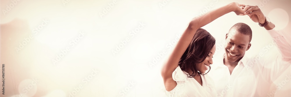 Romantic couple dancing and smiling Stock Photo | Adobe Stock