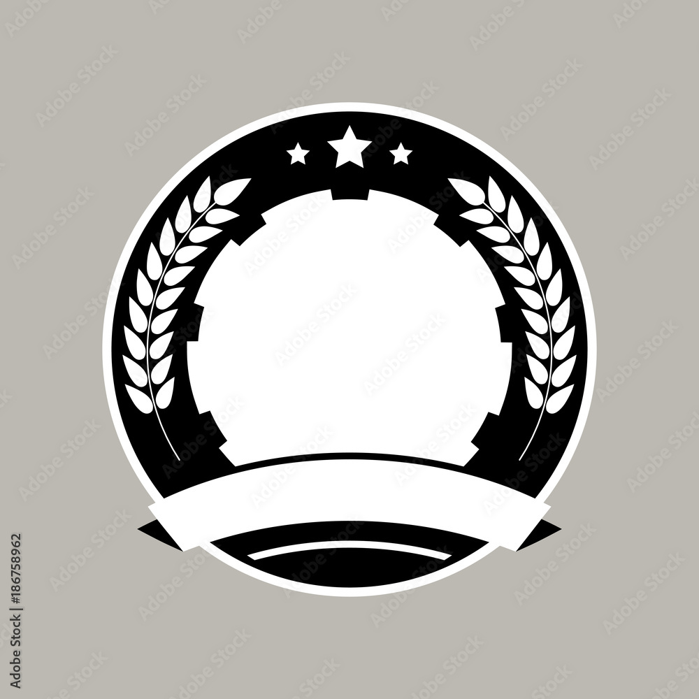 Rounded retro badge template. Vector illustration. Stock Vector | Adobe ...