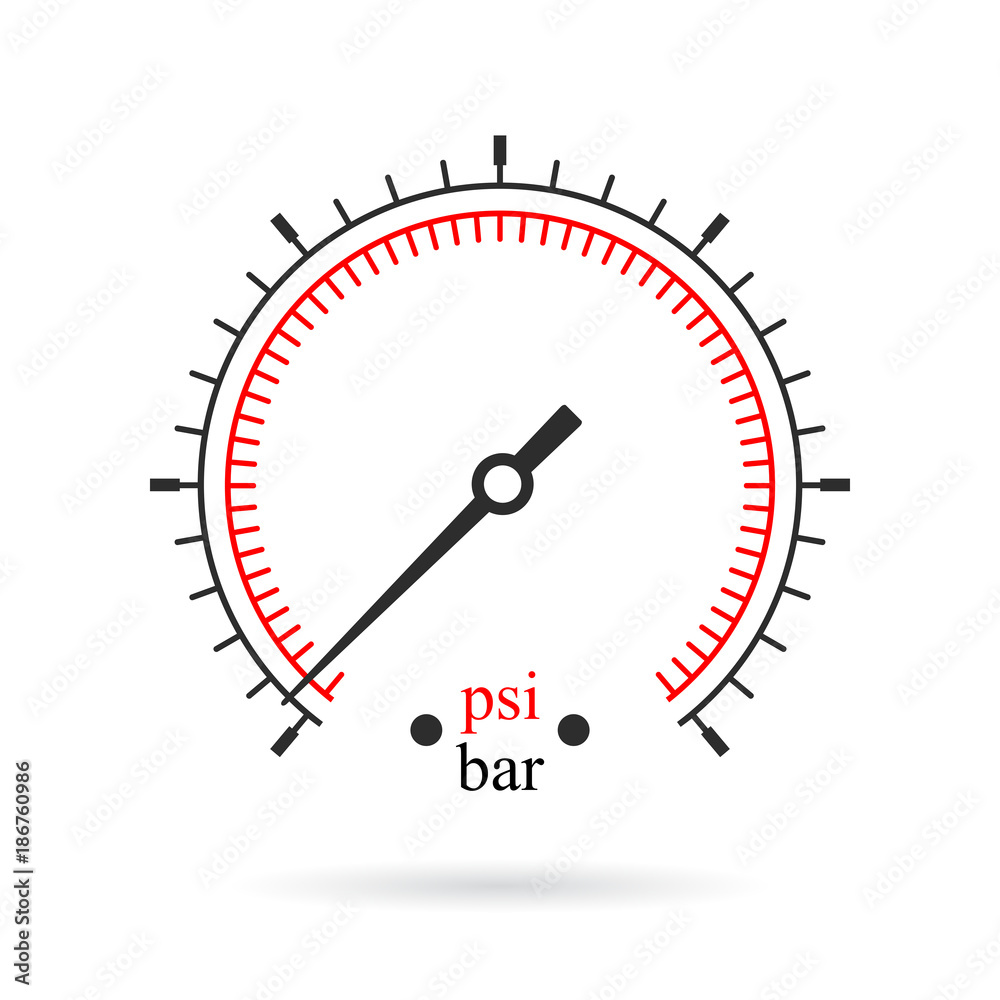 Scale of manometer vector illustration Stock Vector | Adobe Stock