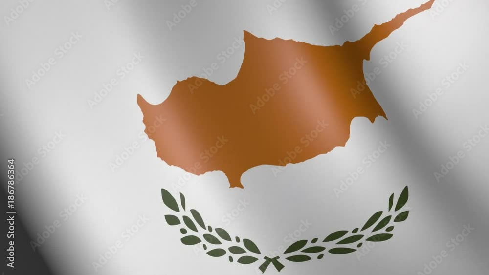 Flag of Cyprus with fabric texture, seamless loop Stock Video | Adobe Stock
