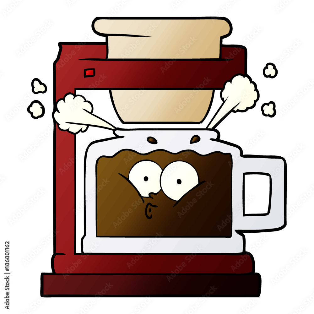 steaming hot coffee pot Stock Vector | Adobe Stock