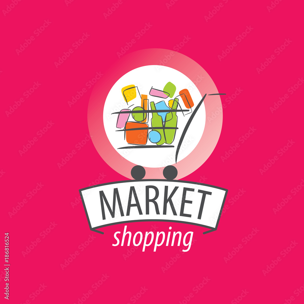 vector shopping logo Stock Vector | Adobe Stock