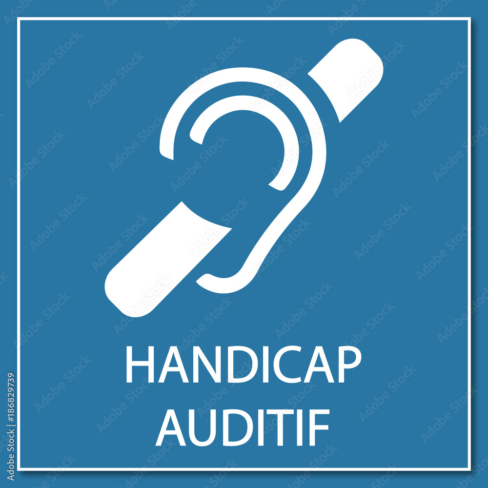 Logo handicap auditif. Stock Vector | Adobe Stock