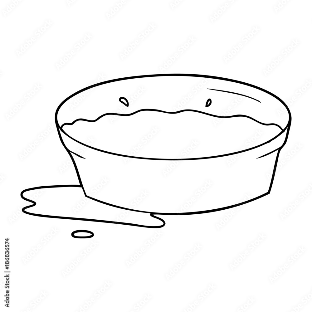 cartoon dog water bowl Stock Vector | Adobe Stock