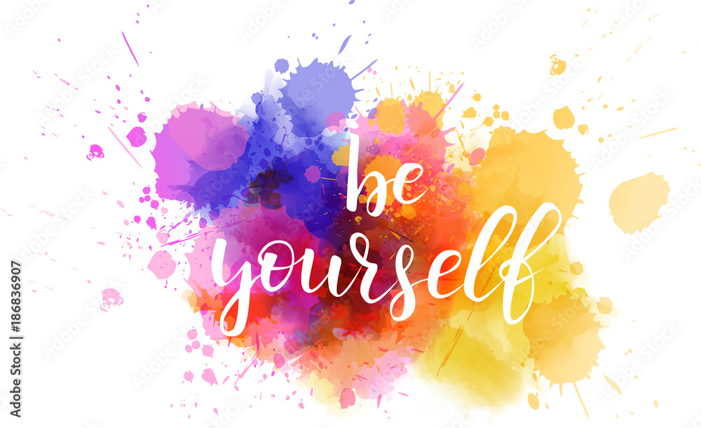 Lettering on watercolored background Stock Vector | Adobe Stock