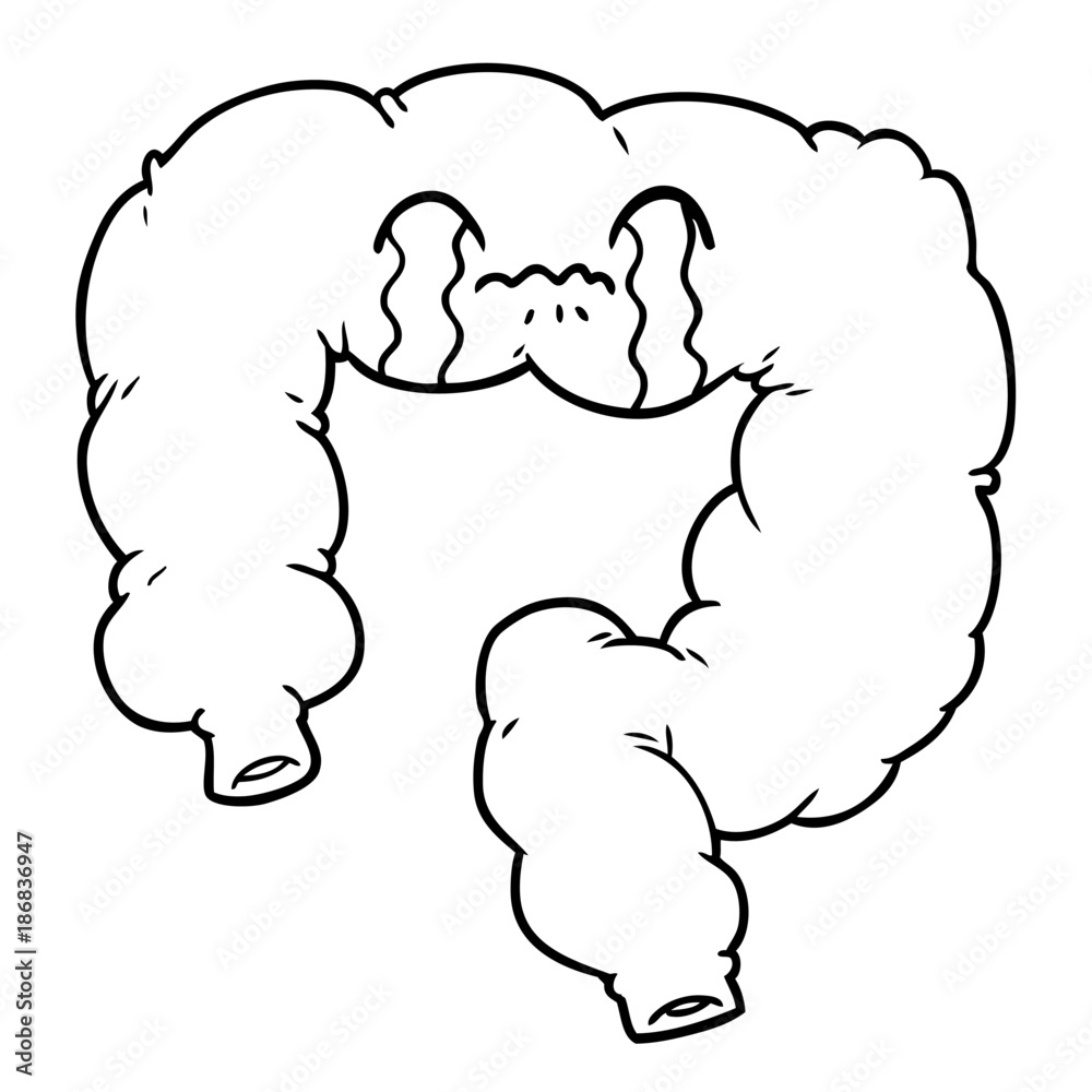 cartoon colon Stock Vector | Adobe Stock