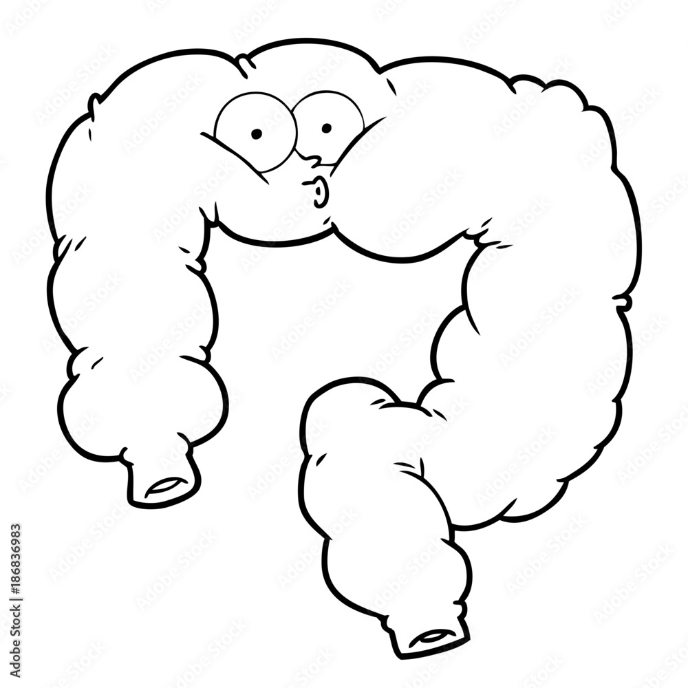 cartoon surprised colon Stock Vector | Adobe Stock