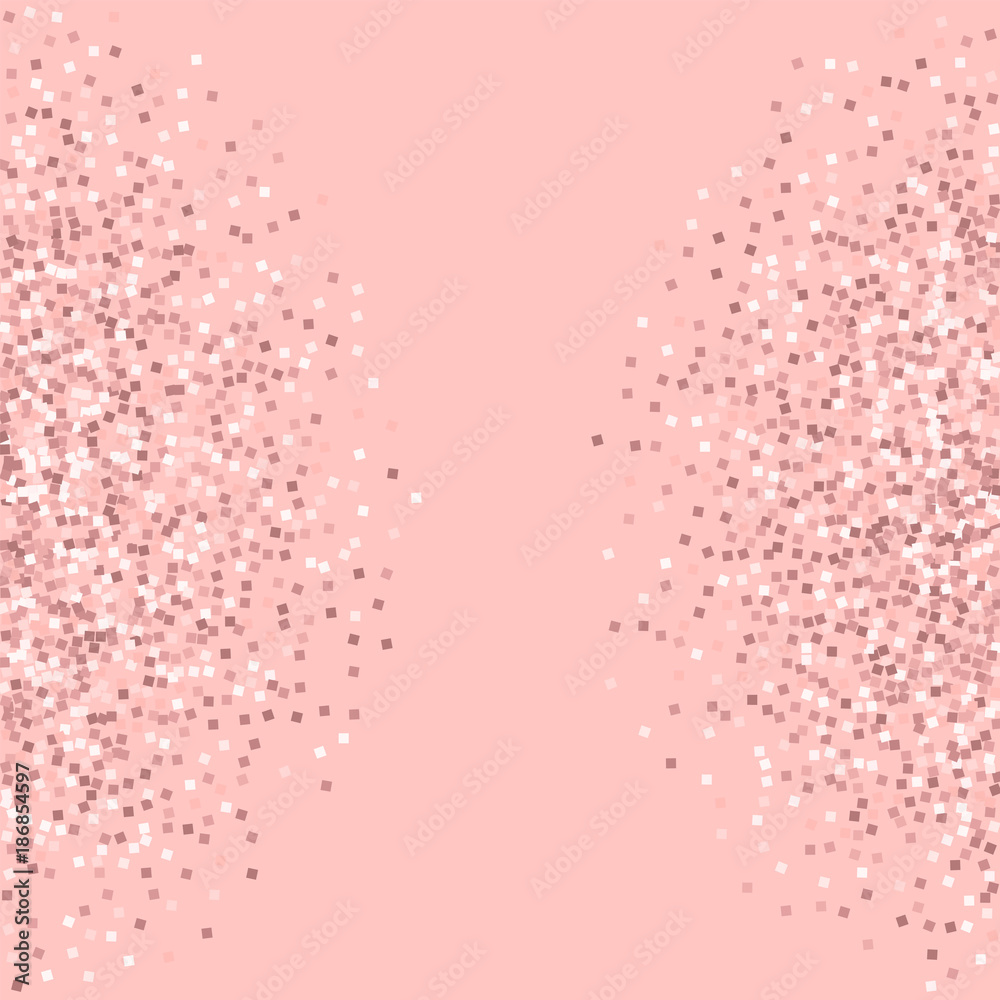 Pink gold glitter. Abstract shape with pink gold glitter on pink ...