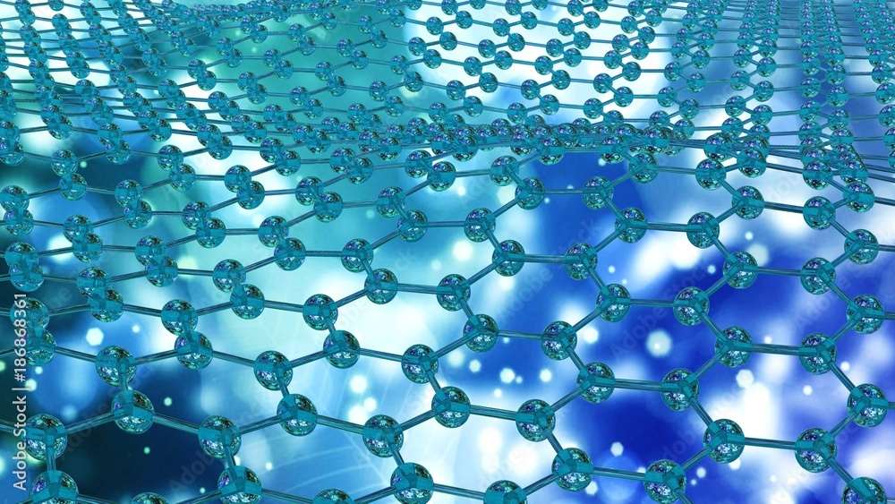 carbon. structure of a carbon molecule on an abstract background. Stock ...