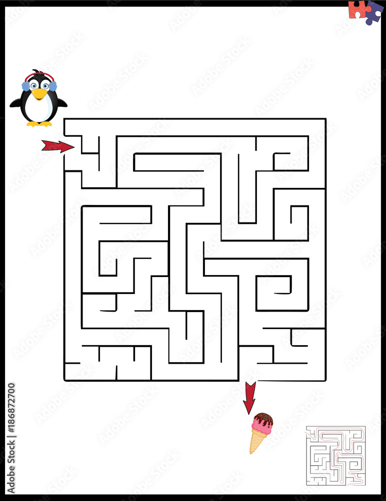 Cartoon Vector Illustration of Education Maze Stock Vector | Adobe Stock