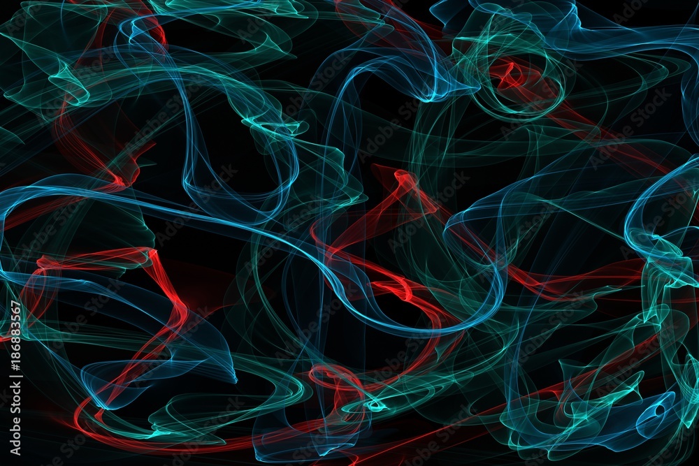 White dynamic abstract strokes on black background . For creative ...