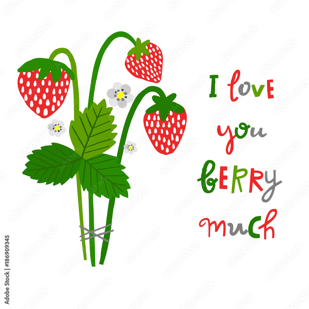 Strawberry Plant Cartoon
