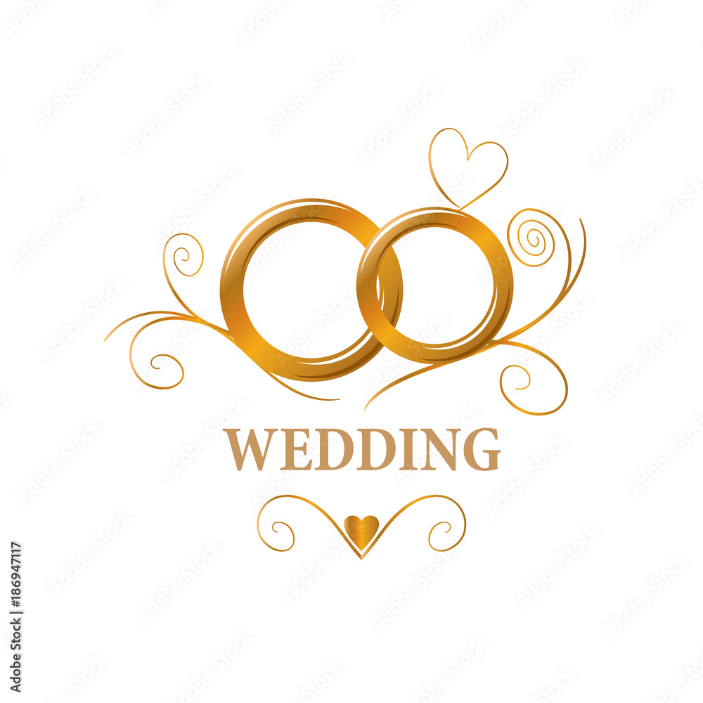 vector logo wedding Stock Vector | Adobe Stock