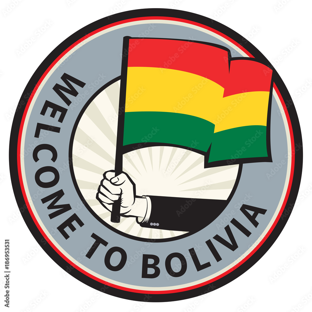 Bolivia country welcome sign or stamp Stock Vector | Adobe Stock