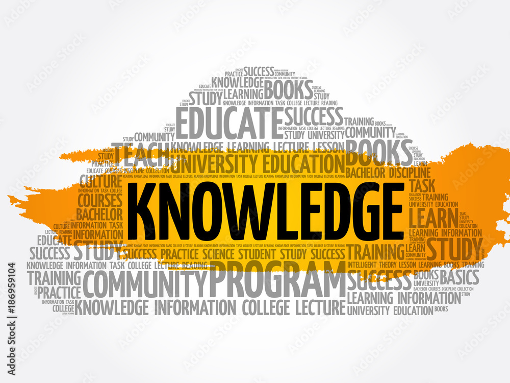 KNOWLEDGE word cloud collage, education concept background Stock Vector ...