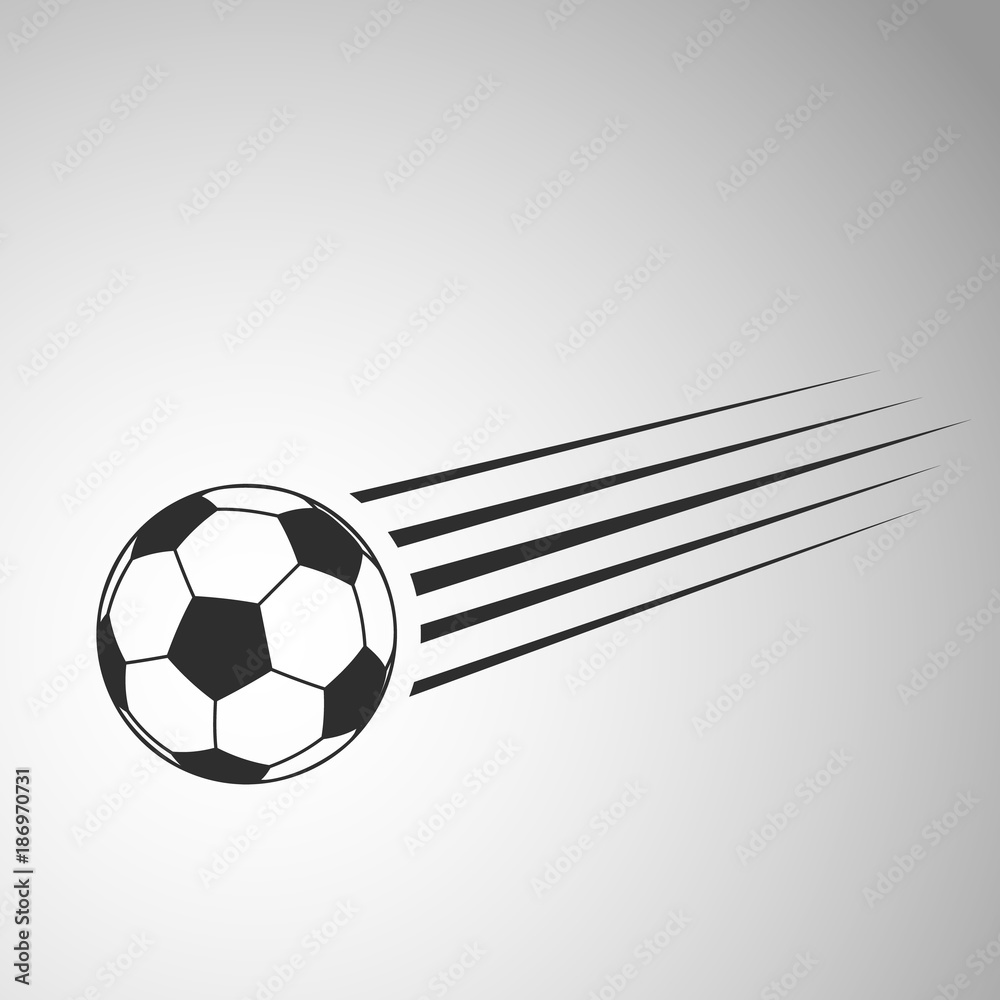 Flying Soccer Ball Vector