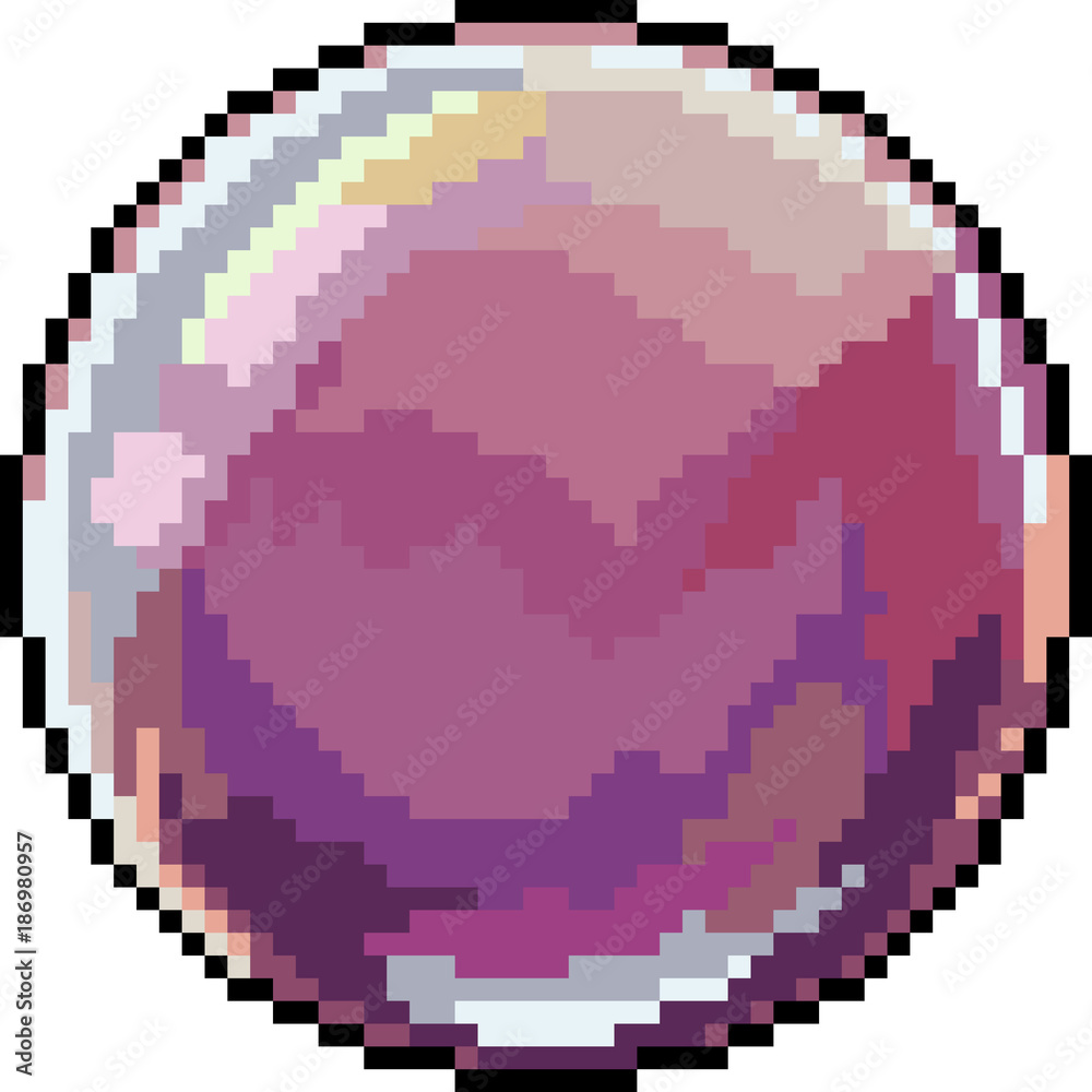vector pixel art glass mable ball Stock Vector | Adobe Stock