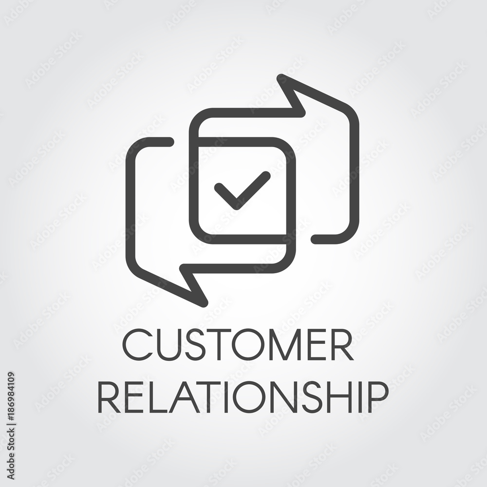 Customer relationship graphic icon. Overlapping dialog bubbles and ...