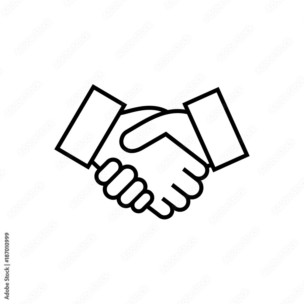 Handshake sign. Handshake icon simple vector illustration. Deal or ...