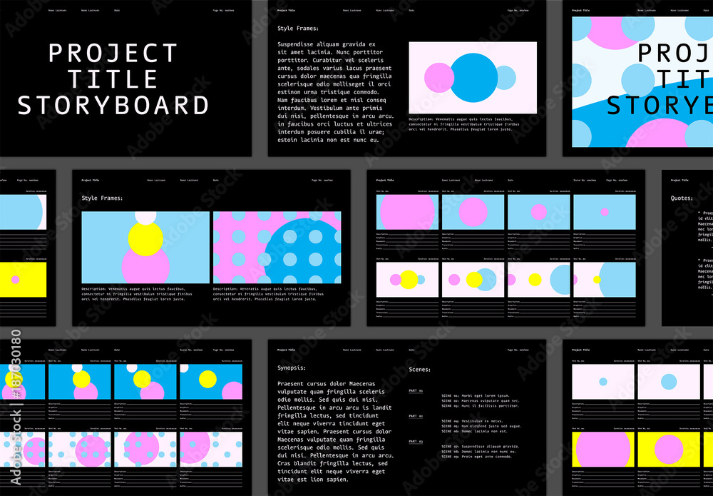 Abstract Storyboard Layout Stock Template | Adobe Stock