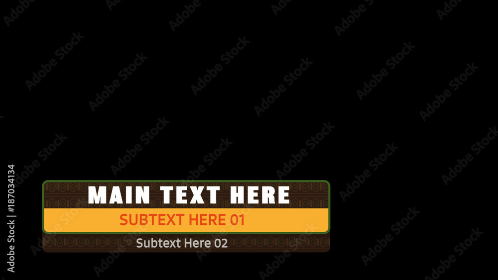 Brown Patterned Lower Third Stock Template | Adobe Stock