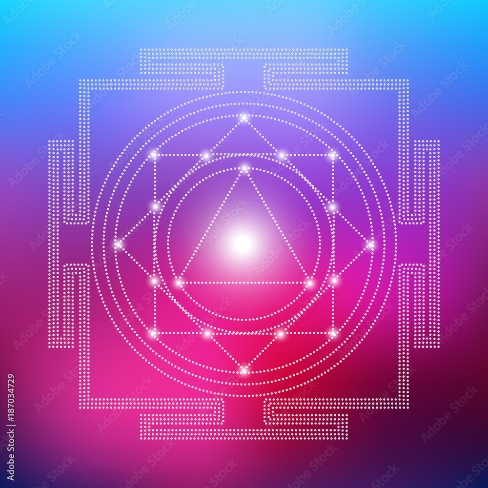 Photo & Art Print Sacred Indian Geometry Mystical Meditative Diagram ...