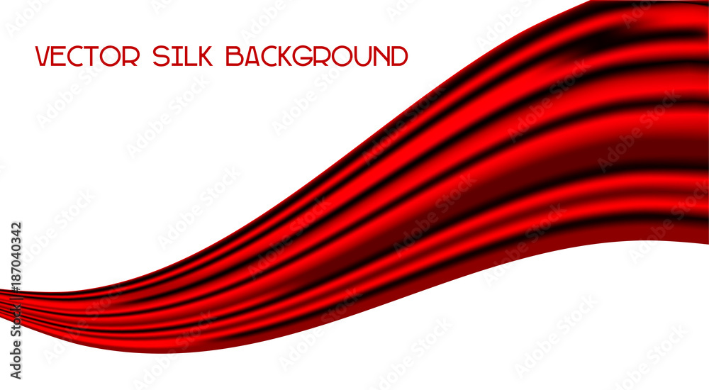 Red Satin Ribbon Background