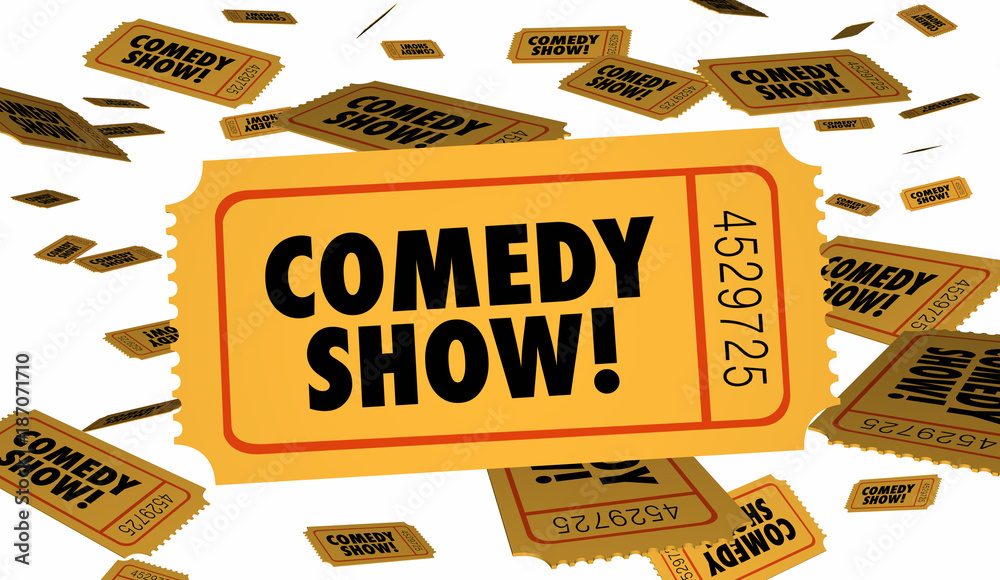 Comedy Show Stand Up Ticket Admission 3d Illustration Stock ...