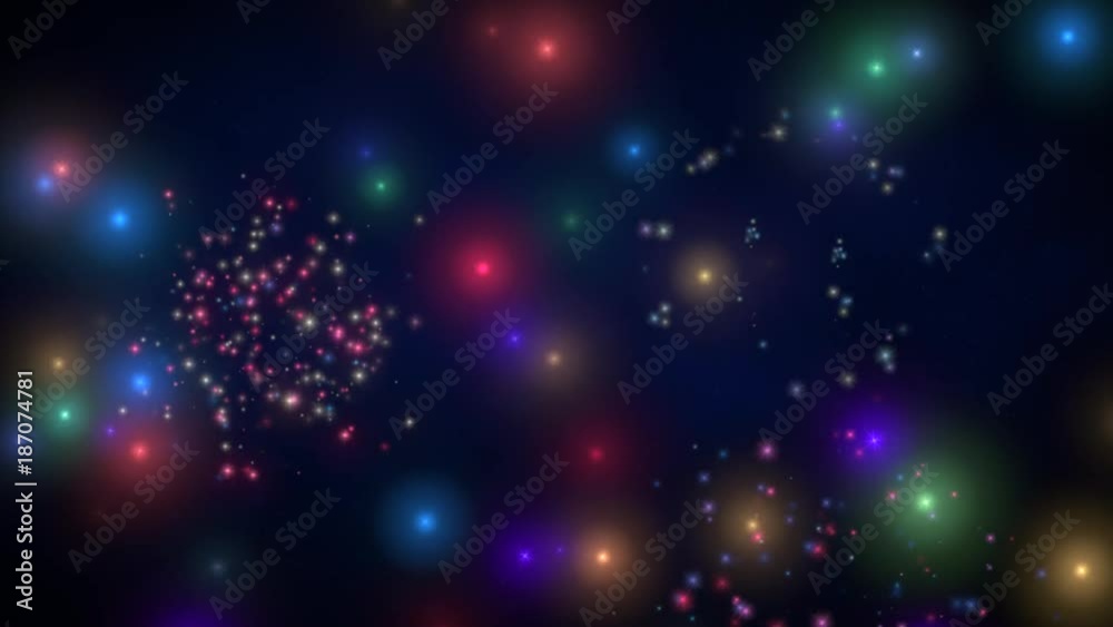 Beautiful happy smile face fireworks explode in the sky and colorful ...