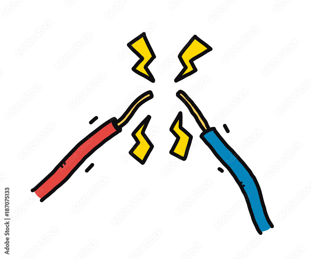 electric spark / cartoon vector and illustration, hand drawn style ...