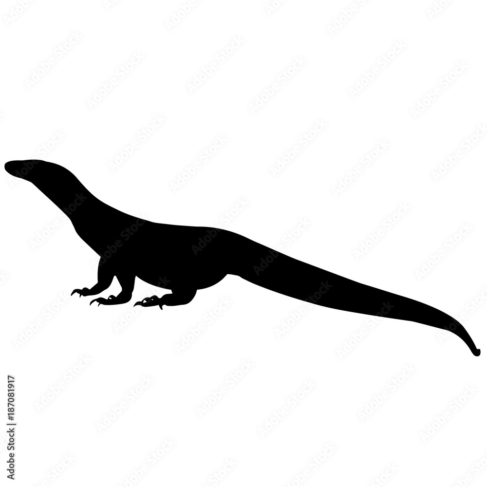 Komodo dragon Silhouette Vector Graphics Stock Vector | Adobe Stock