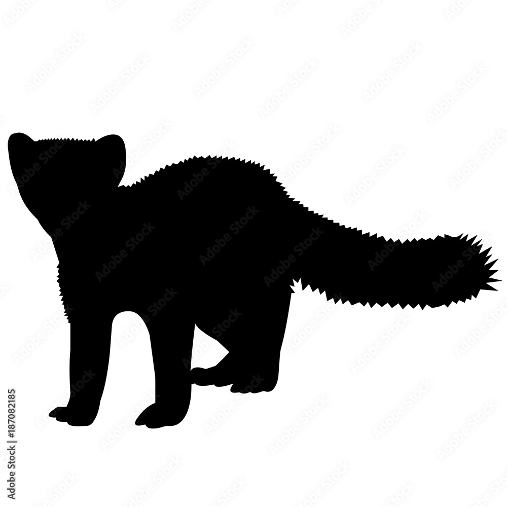 Marten Silhouette Vector Graphics Stock Vector | Adobe Stock