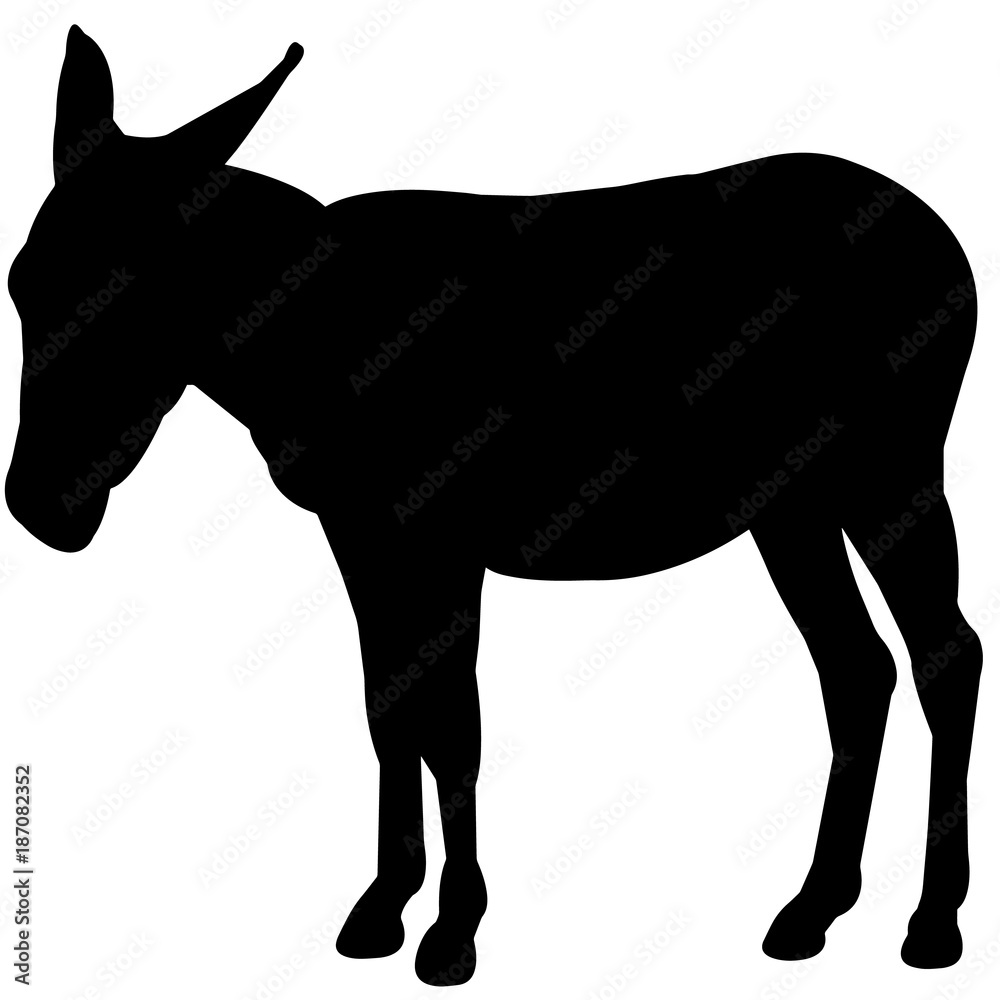 Mule Silhouette Vector Graphics Stock Vector | Adobe Stock