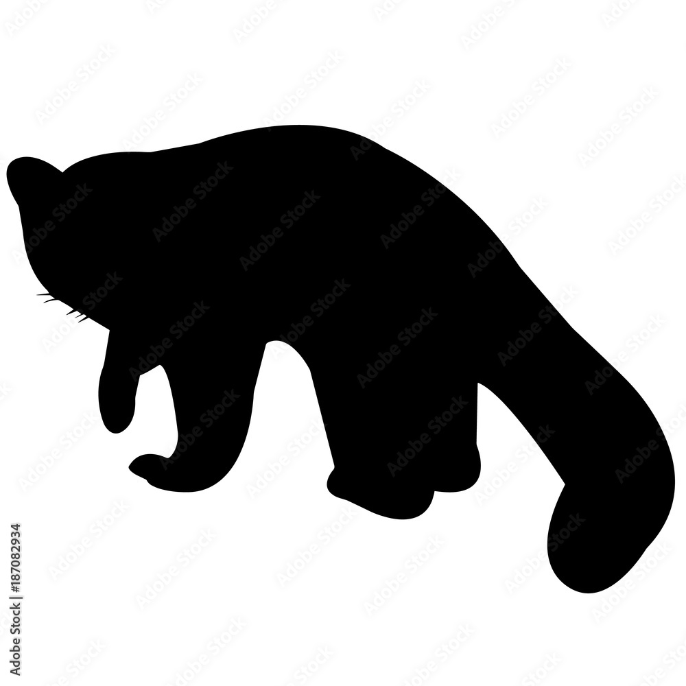 Red panda Silhouette Vector Graphics Stock Vector | Adobe Stock