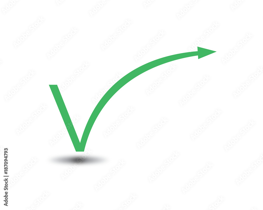 v letter arrow logo Stock Vector | Adobe Stock