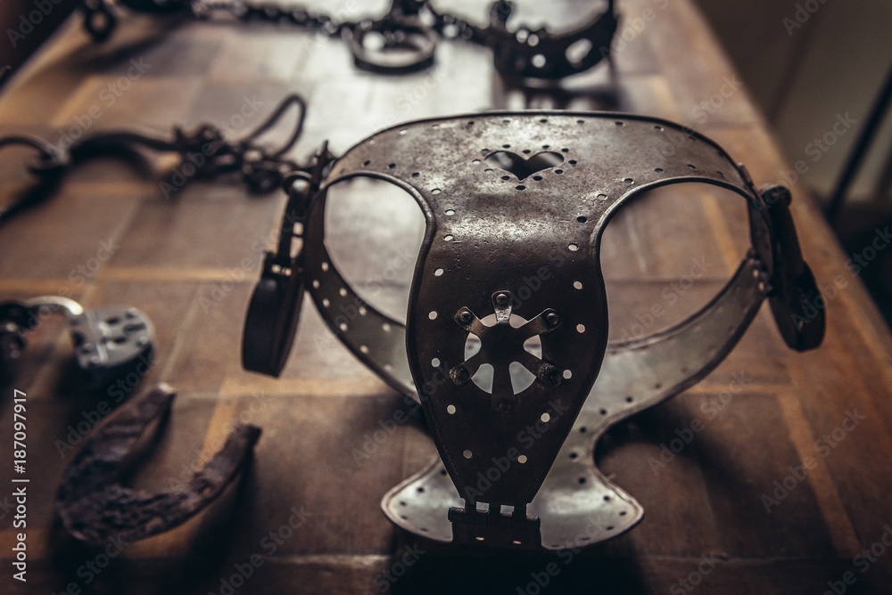 Old iron Chastity belt from Middle Ages period Stock Photo | Adobe Stock