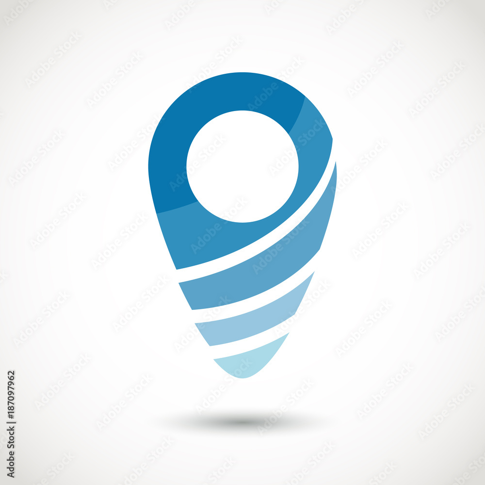 Map marker logo. Vector Stock Vector | Adobe Stock