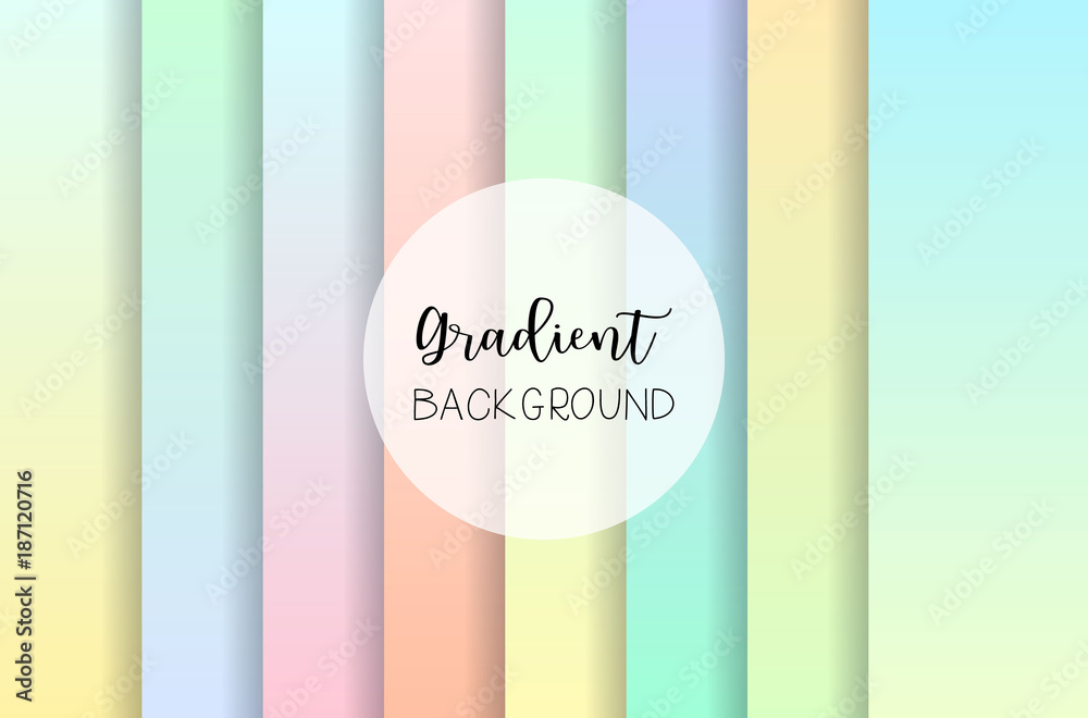 Light pink,green,orange,yellow,blue gradient background Stock Vector ...