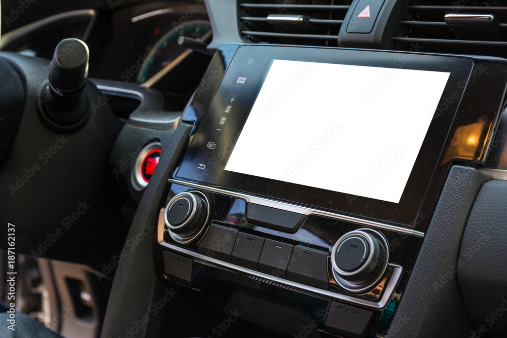 Car GPS Console Front Dashboard Mockup Blank Stock Photo | Adobe Stock