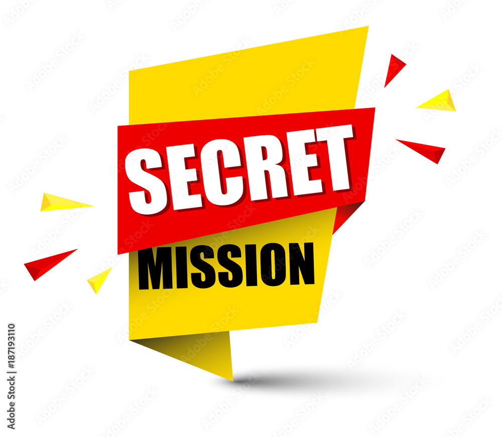 banner secret mission Stock-Vektorgrafik | Adobe Stock