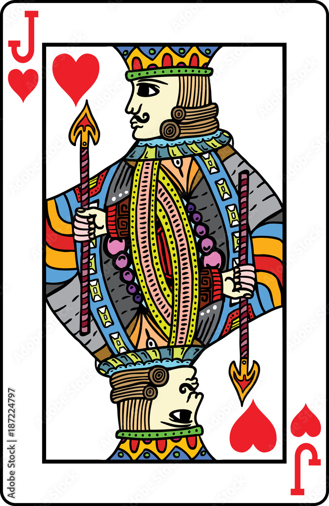 Jack of hearts playing card Stock Vector | Adobe Stock