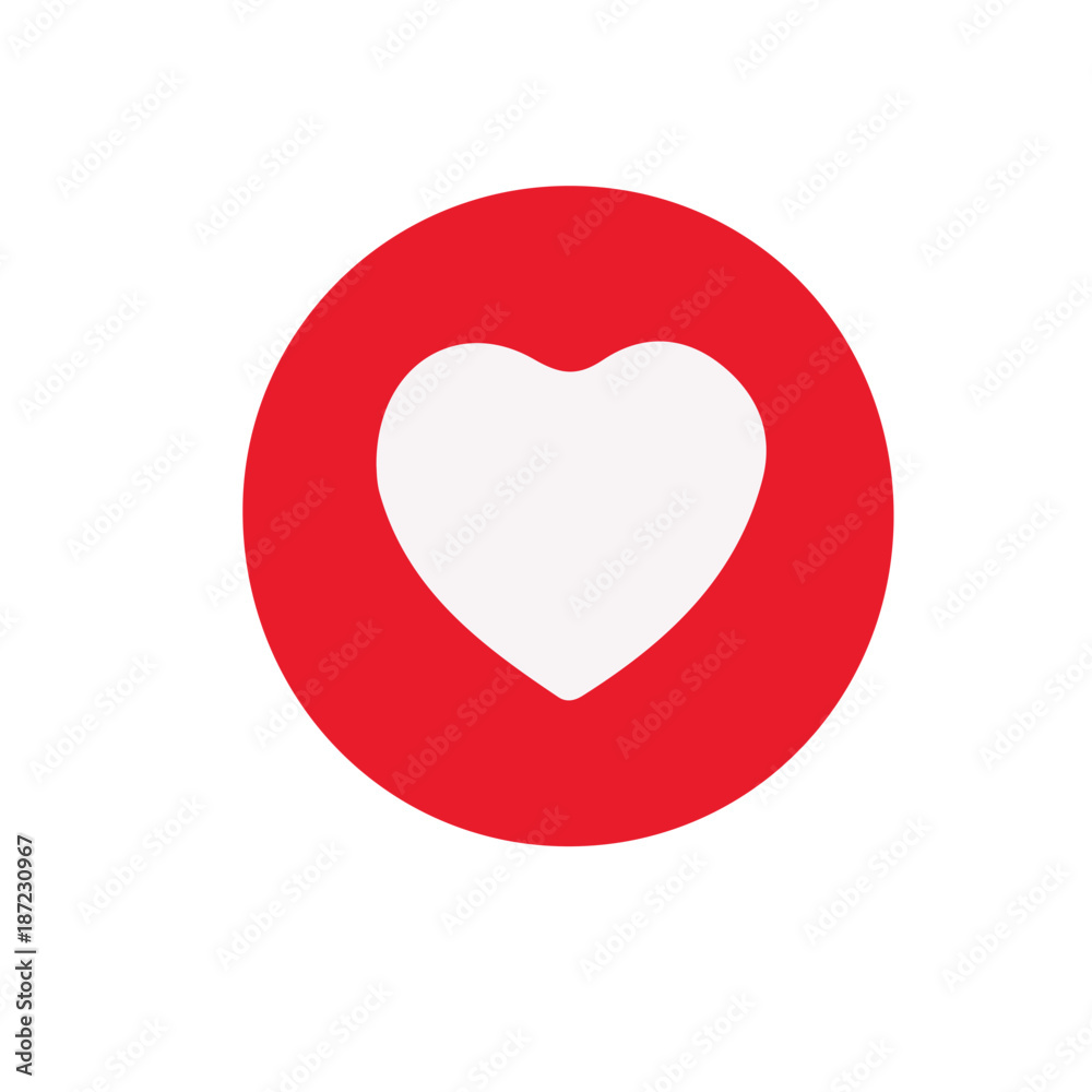 Facebook heart like Stock Vector | Adobe Stock
