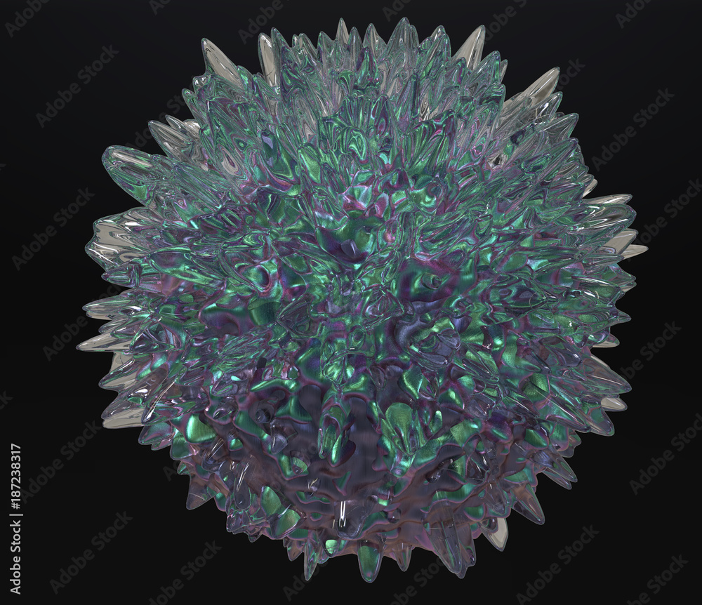 Abstract background with amorphous shape. Render of abstract of ...