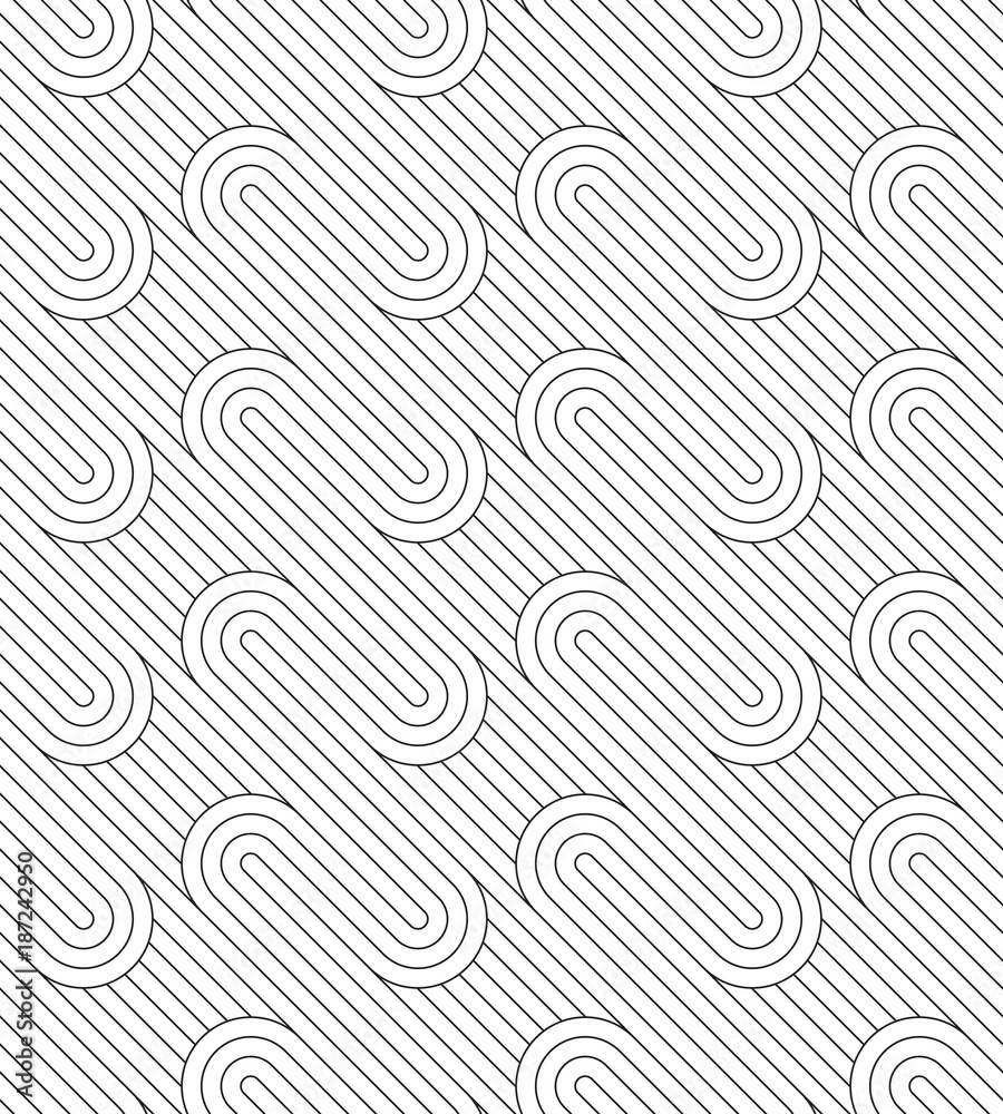 Vector seamless texture. Modern geometric background. Monochrome ...