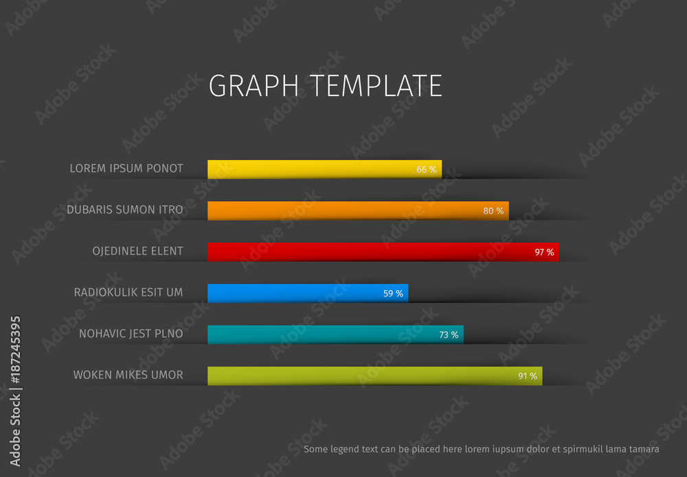 Vector column horizontal graph template Stock Vector | Adobe Stock