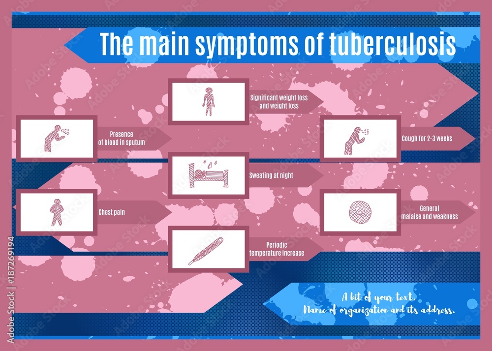 blue brochure symptoms of tuberculosis vector disease Stock Vector ...