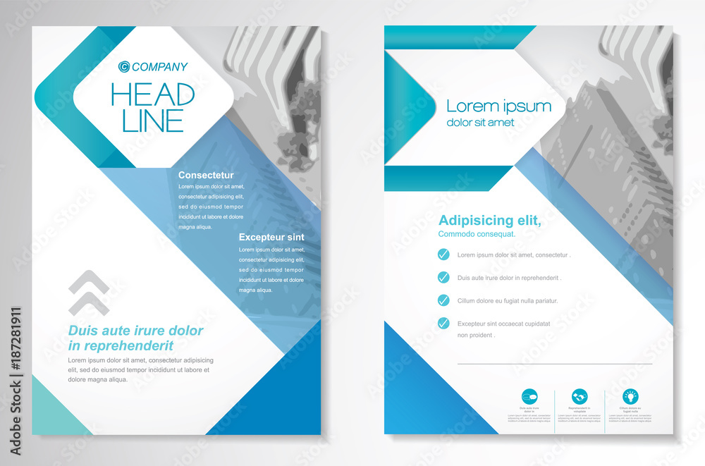 Vector Brochure Flyer design Layout template, size A4, Front page and ...